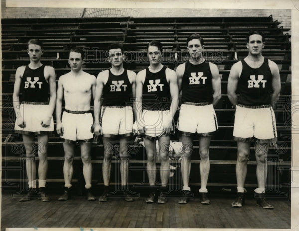 1927 Press Photo Yale boxing team Paul Jones, Spence Pitts, Wallie ...