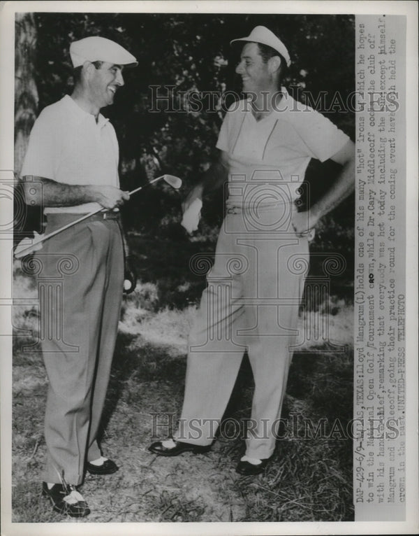 1962 Press Photo Golfers Lloyd Mangrum and Cary Middlecoff before ...
