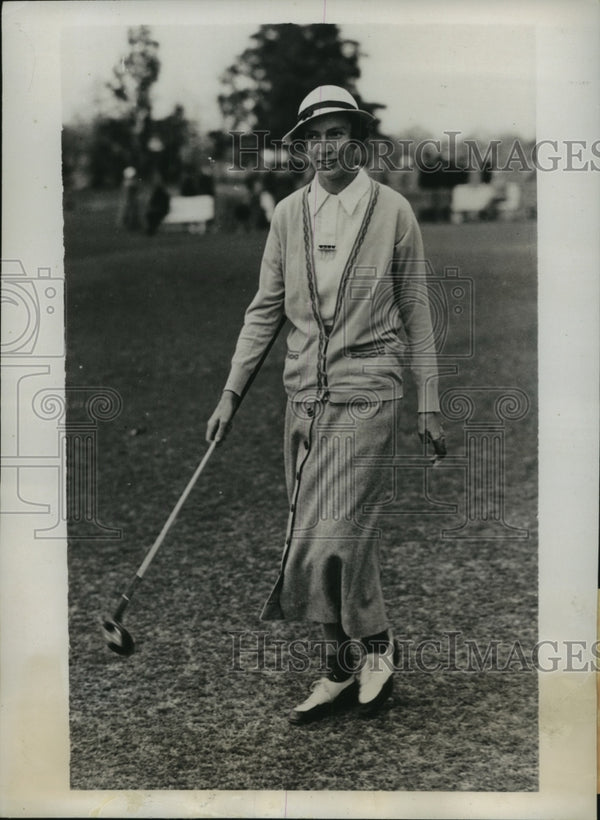 1935 Press Photo Frances Whitten at Women's North & South golf in ...