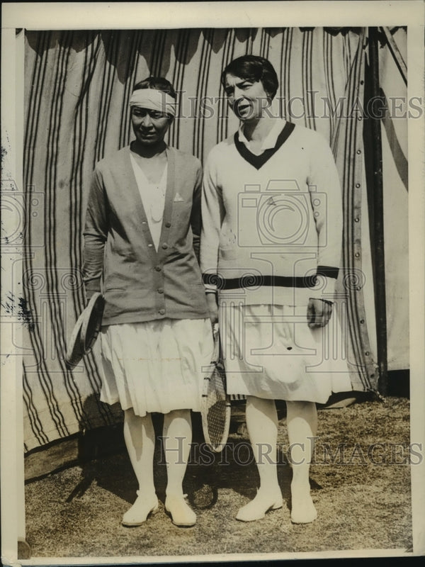Press Photo American Tennis Star Mrs Molla Mallory and Sister Mrs. Hals ...