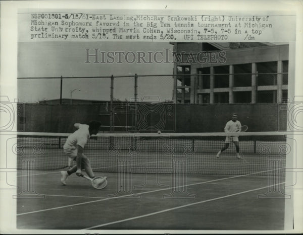 1961 Press Photo Ray Senkowski plays against Marvin Cohen in Big 10 ...