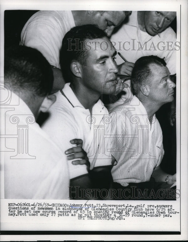 1959 Press Photo Johnny Pott golf pro at Gleneagles Club in Chicago ...