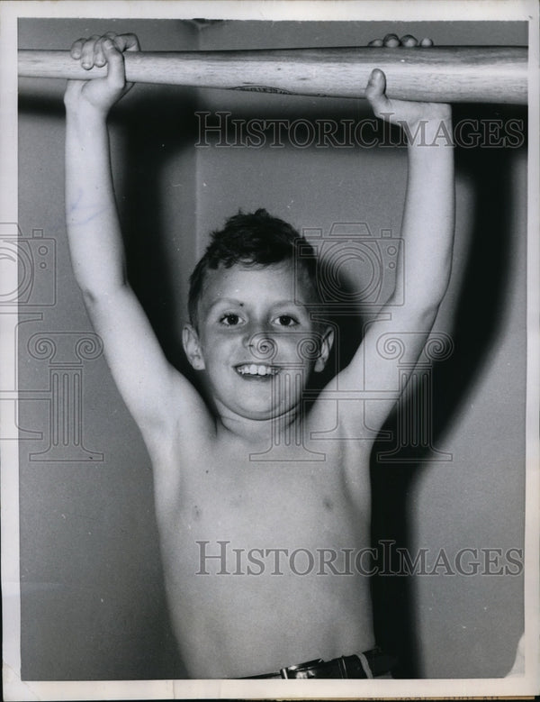 1957 Press Photo Baseball fan Vincent Perry healthy after Rheumatic ...