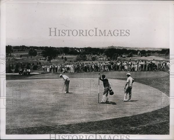 1938 Press Photo Paul Runyan in National Open at Denver Colorado course ...