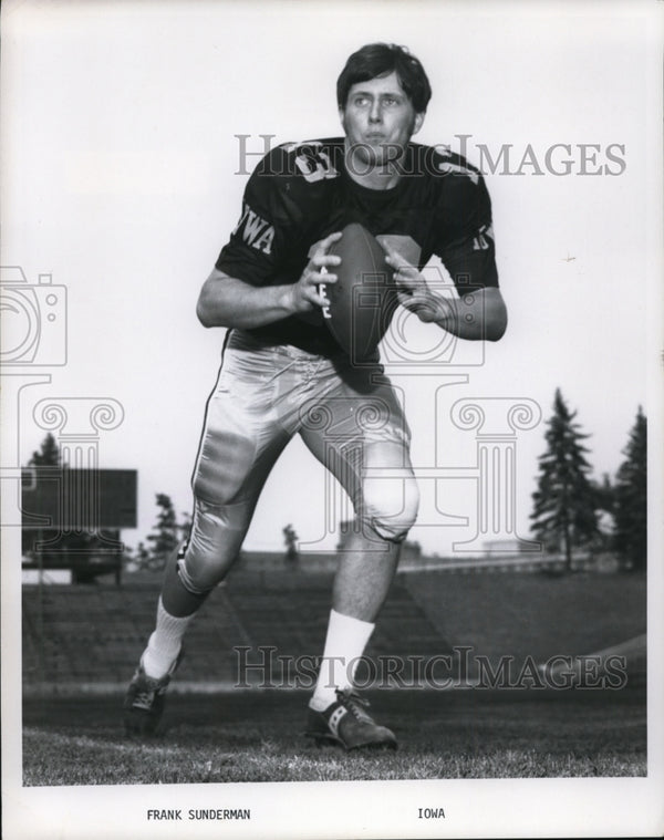 1970 Press Photo Frank Sunderman, Iowa University football player ...