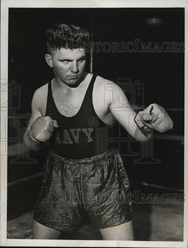 1932 Press Photo Jim Reeds US Naval Academy boxer & team captain ...