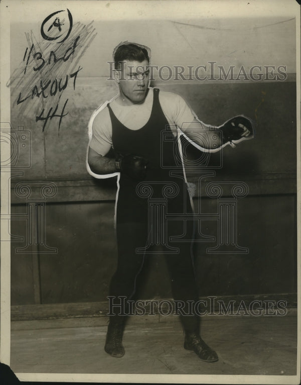 1927 Press Photo Portrait Of Tom Heeny In His Fighting Position ...