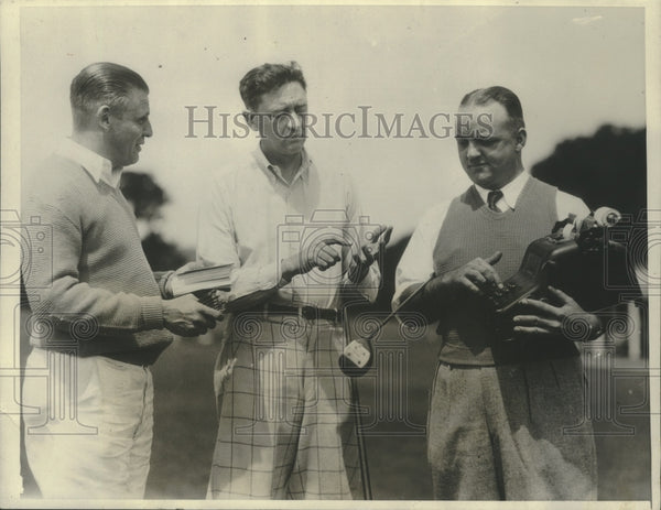 1931 Press Photo Bill Jackson, Frank Farish, & Howard Aldrich tally ...