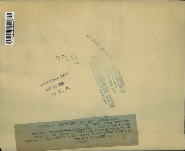 1930 Press Photo Britain's Harry Snell visits President Hoover at ...