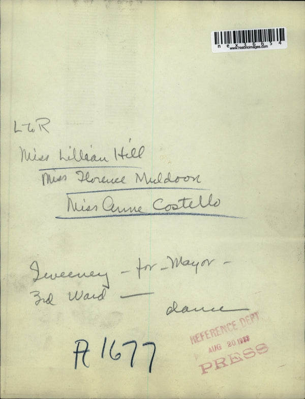 1922 Press Photo Lillian Hill, Florence Muldoon, Anne Costello Sweeney ...