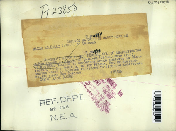 1935 Press Photo Mayor Edward J. Kelly of Chicago (2nd from left ...