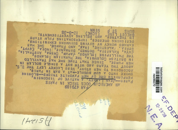 1938 Press Photo Jean Laskey from Wisconsin on visit in Paris France ...