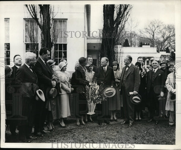 1932 Press Photo Betty Thompson Hanna Peach Queen to Meet President ...