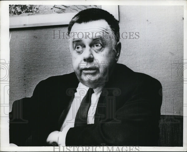 1968 Press Photo American William Russel During Conference in Sweden ...