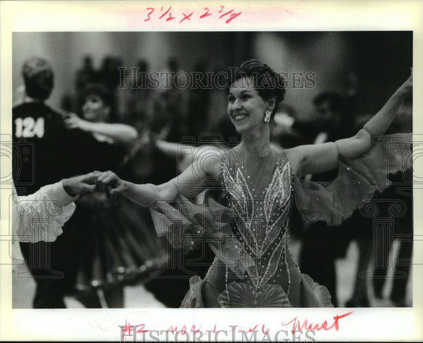 1980 Press Photo Kris O'Rourke, Ballroom Dancing, New Orleans ...