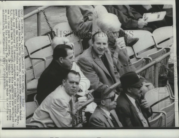 1967 Press Photo Bobby Baker, Senate Majority Secretary at Orioles ...