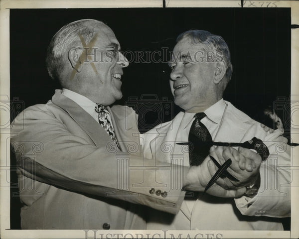 1948 Press Photo Pittsburgh Mayor David Lawrence, Senator Alben Barkley ...