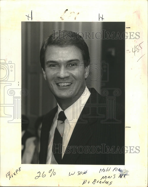 1985 Press Photo United States Representative John Breaux at Press Clu ...