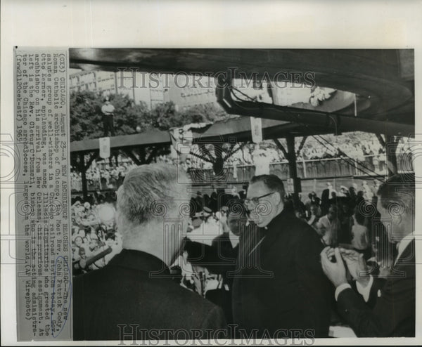 1965 Press Photo Archbishop John P. Cody Salutes Well-Wishers in ...