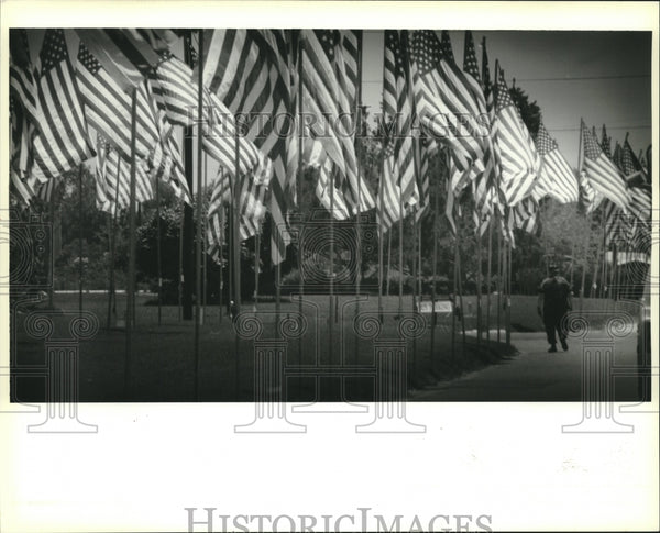 1994 Press Photo Flag Day at the Garden of Memories. - nob18399 ...