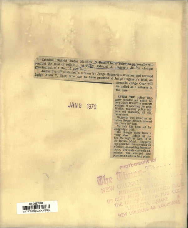 1970 Press Photo Judge Edward A. Haggerty, Jr. en route to Criminal ...