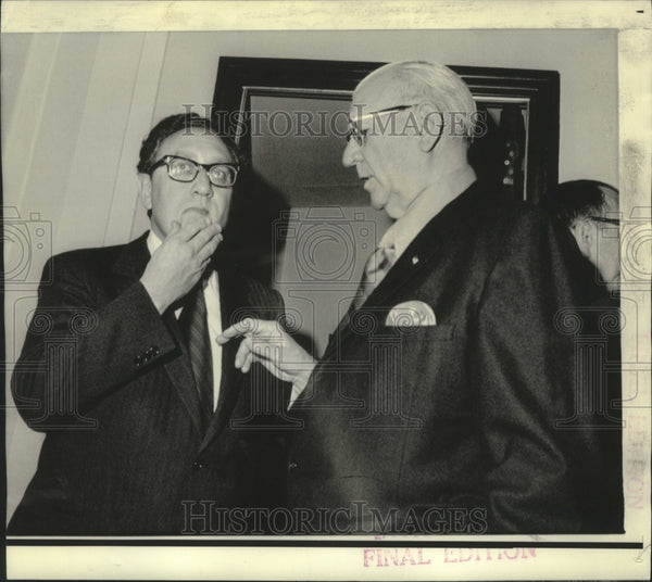 1973 Press Photo Secretary of State Henry A. Kissinger with F. Edward ...