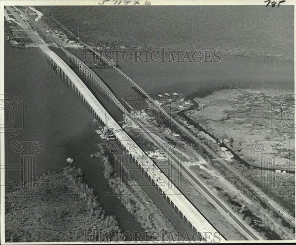 1978 Press Photo Air view of nearly completed Interstate 55 across Pass ...