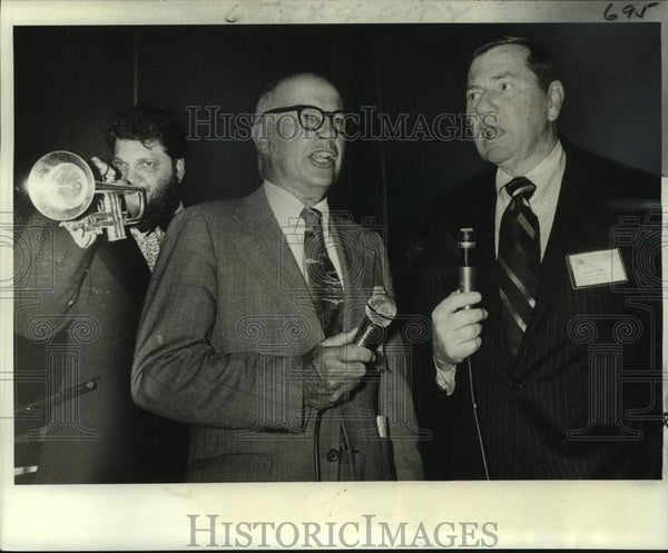 1977 Press Photo Trumpeter Frank Trapani leads John Leard and Keith ...