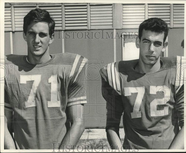 Press Photo Football players Bruce McKeougn and Adrian Lazaro ...