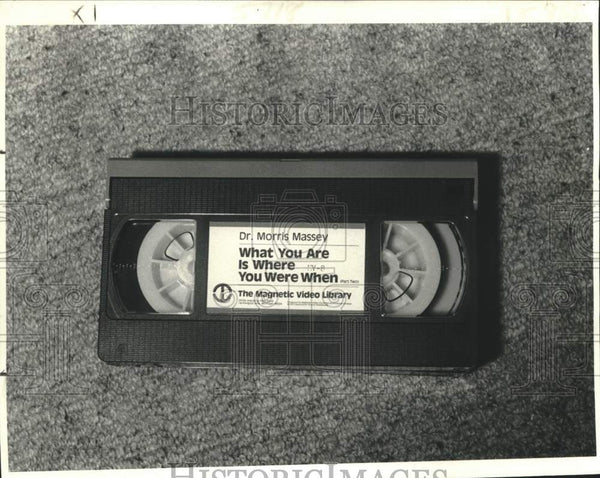 1982 Press Photo An example of the tapes that Dr. Morris Massey sells ...