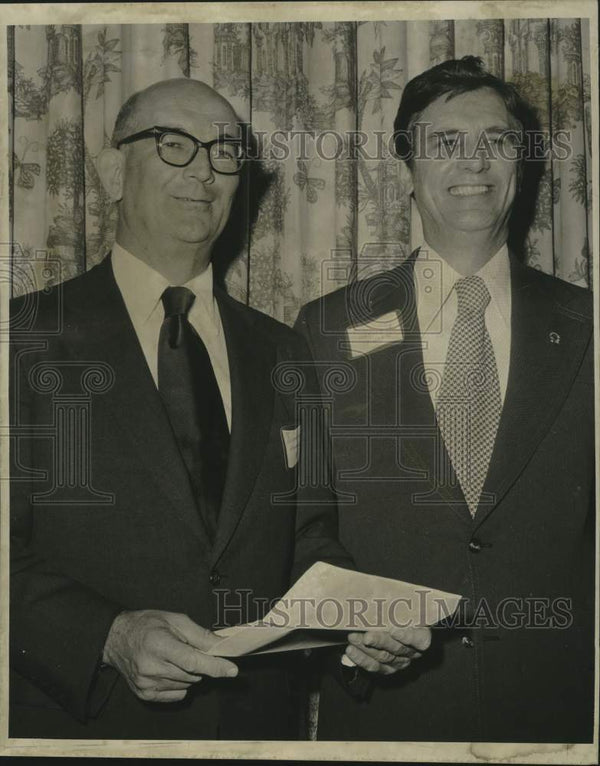 1972 Press Photo Tulane Alumni President Waldemar Nelson & V.P. Harold ...
