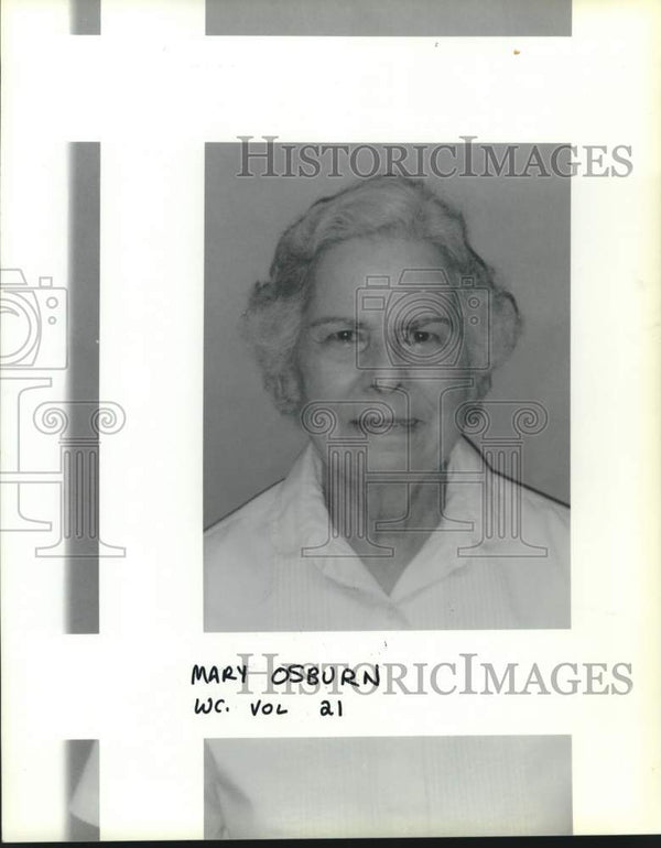 1989 Press Photo Mary Osborn - Historic Images