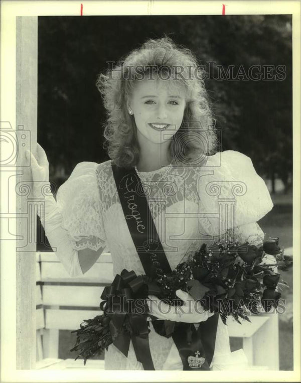 1990 Press Photo Stacy Pollard, Reigning Queen, at Bayou Liberty ...