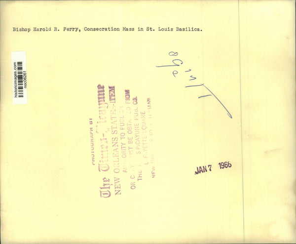 1966 Press Photo New Orleans - Bishop Harold Perry with Officials ...