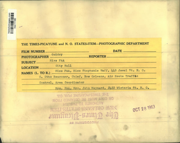 1863 Press Photo Miss Stephanie Haff & Mrs. John Maynard, Miss & Mrs ...