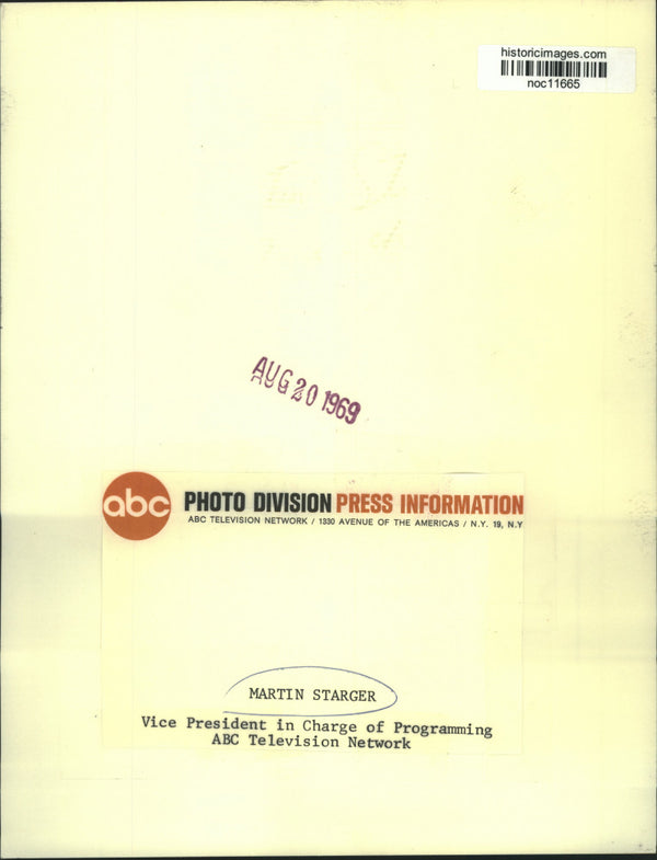 1969 Press Photo Martin Starger, Vice President of Programming at ABC ...