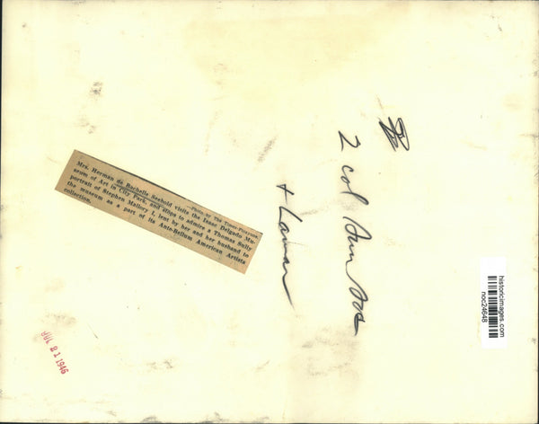 1946 Press Photo Mrs. Herman Seebold views Stephen Mallory portrait in ...