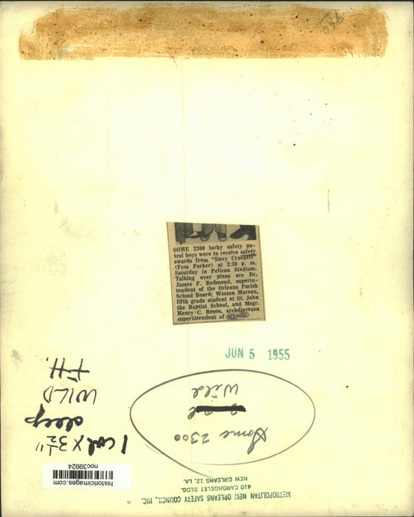 1955 Press Photo Dr. James F. Redmond with Student and Monsignor Henry ...