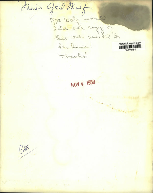 1959 Press Photo Miss Gail Wolf - noc40484 - Historic Images