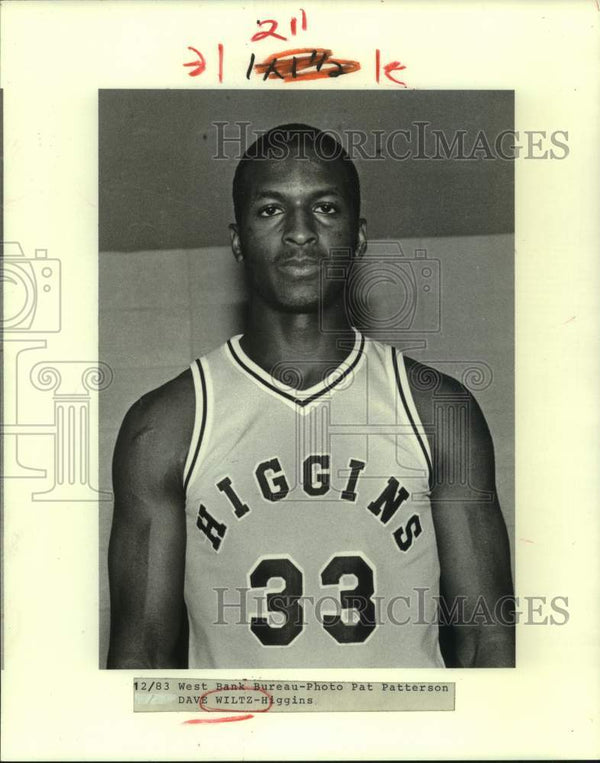 1984 Press Photo Dave Wiltz, Higgins Basketball Forward - noc46689 ...