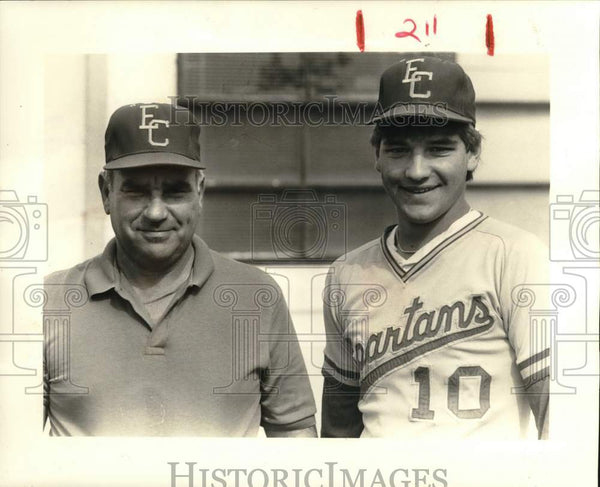 1986 Press Photo Ecole Classique coach Al Weidenbacher and Clayton Bel ...