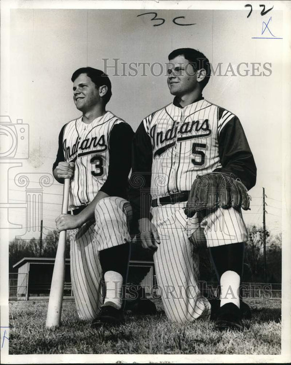 1969 Press Photo Twin baseball players Mitch and Mike Thompson of ...