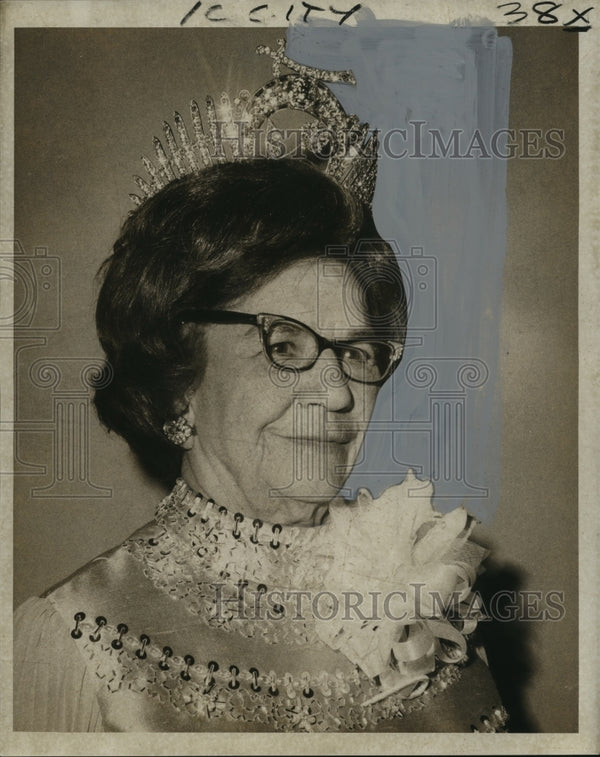 1970 Press Photo Mrs. Myrtle Bloh, 22nd queen of Immanuel Temple ...