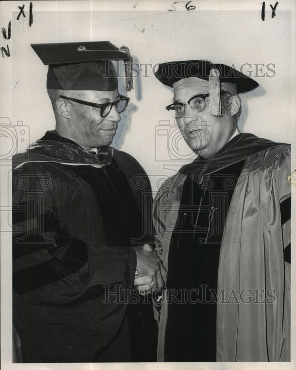 1970 Press Photo Dr. Broadus N. Butler, Dr. Theodore Lawless, Dillard ...