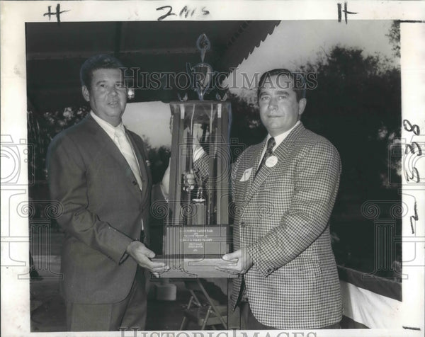 1971 Press Photo Rene Chauvin wins trophy at Orange Festival from ...