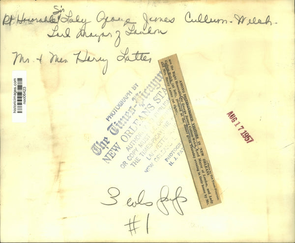 1957 Press Photo Sir & Lady George Cullum-Welch and Mr. & Mrs. Harry ...