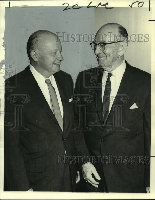 1967 Press Photo Ashton C. Barrett of US Maritime Commission & Alex C ...