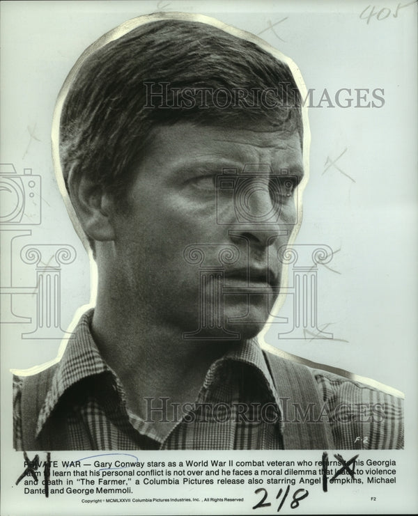 1977 Press Photo Gary Conway stars in Columbia Pictures film "The ...
