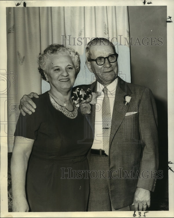 1960 Press Photo Mr.& Mrs. Saverio Diliberto mark their 50th wedding a ...