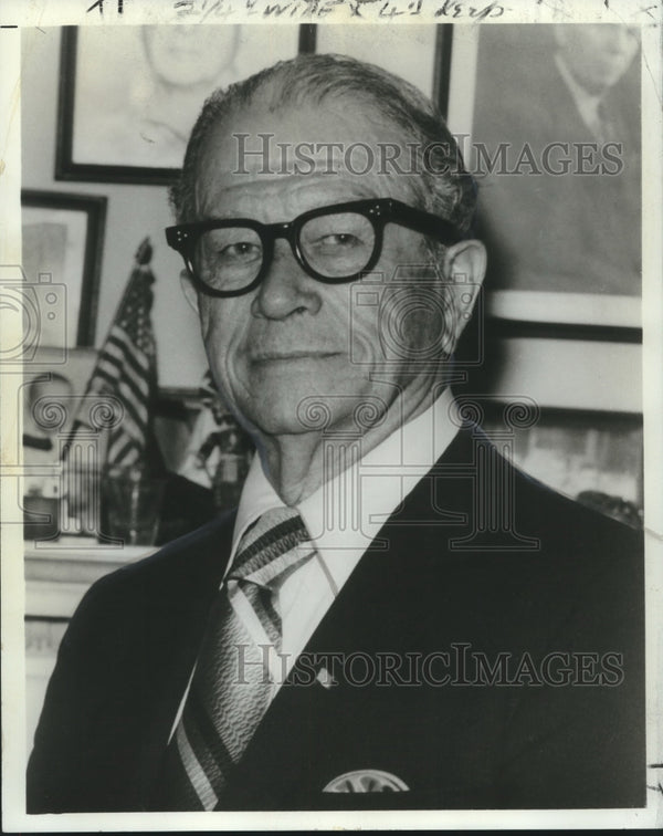 1972 Press Photo U.S. Senator Allen J. Ellender - Historic Images